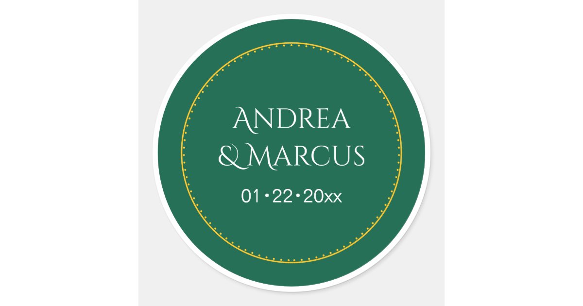 Forest Green Circle Classic Round Sticker | Zazzle
