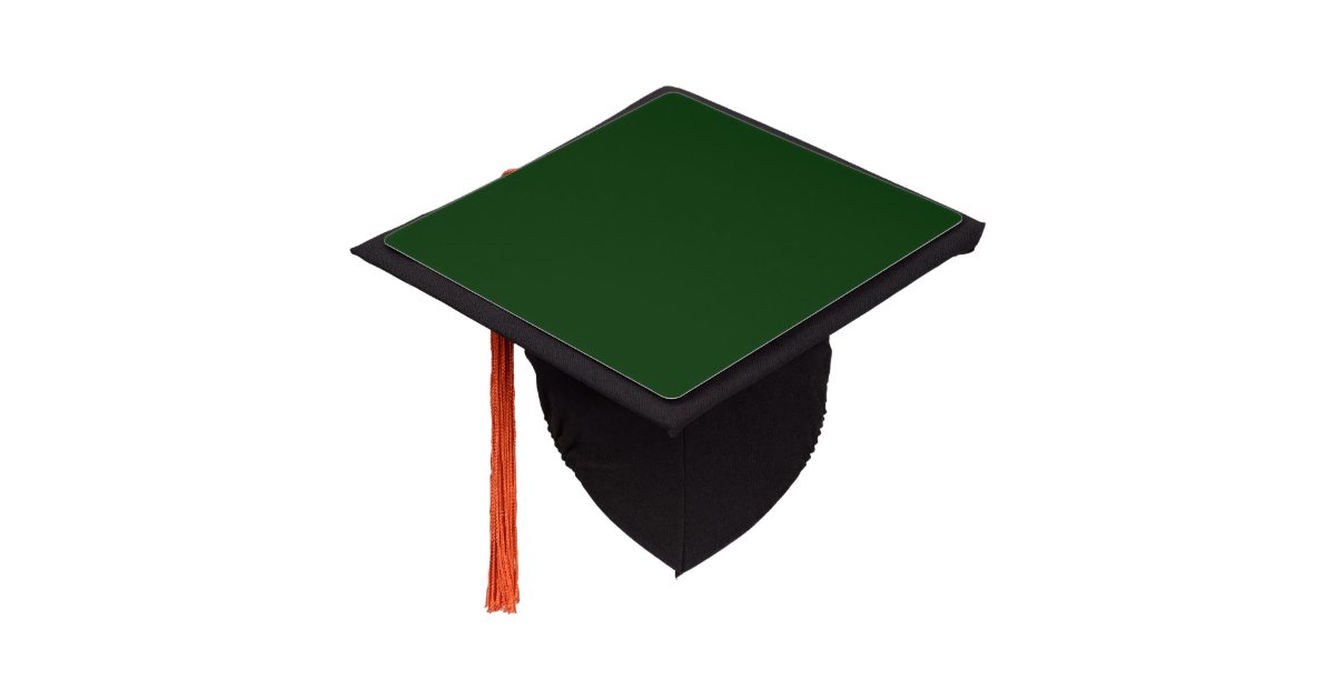 Forest Green color background ready to customize Graduation Cap Topper ...