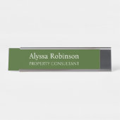 Forest Green Professional Desk Name Plate | Zazzle