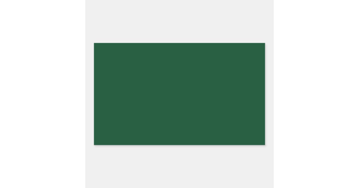 Forest Green Rectangle Sticker | Zazzle