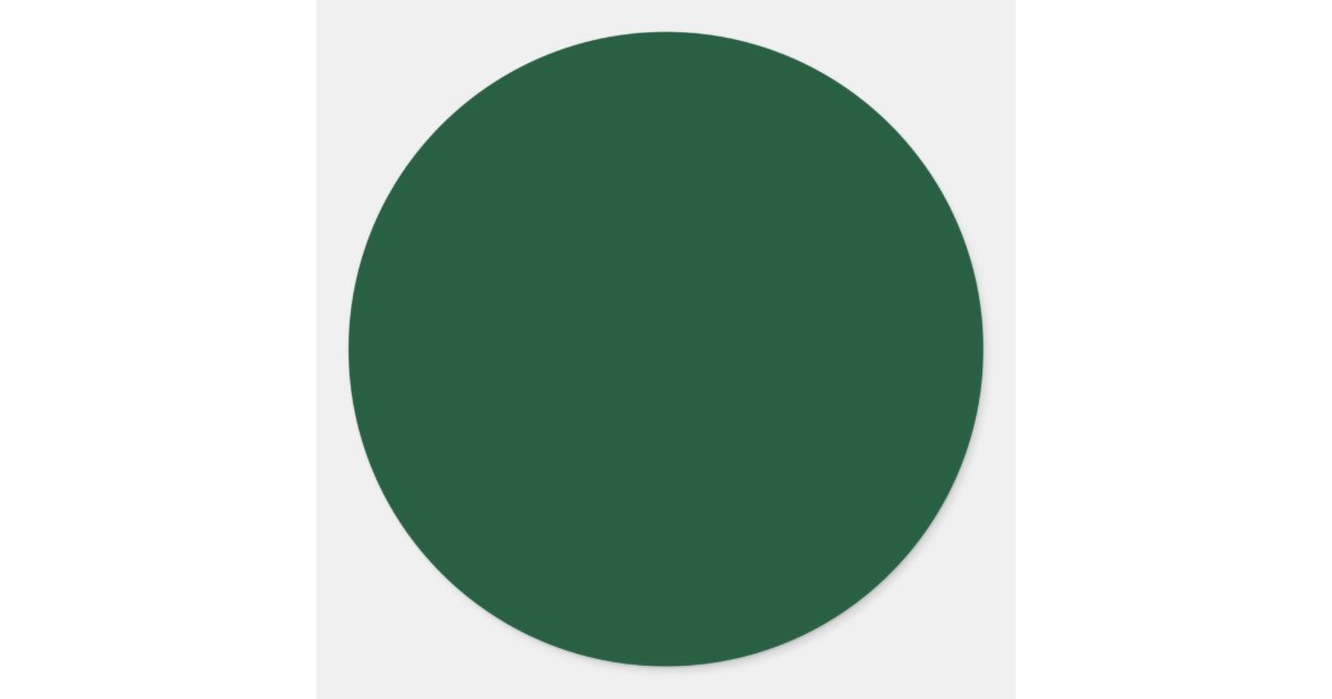 Forest Green Round Sticker | Zazzle