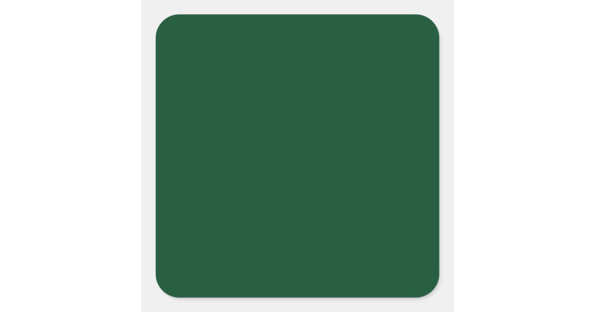 Forest Green Square Sticker | Zazzle