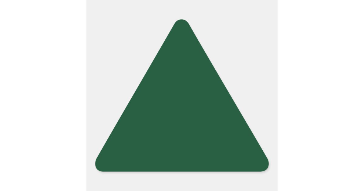 Forest Green Triangle Sticker | Zazzle