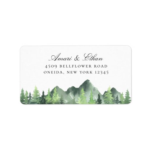 Forest Mountain Address Labels | Zazzle