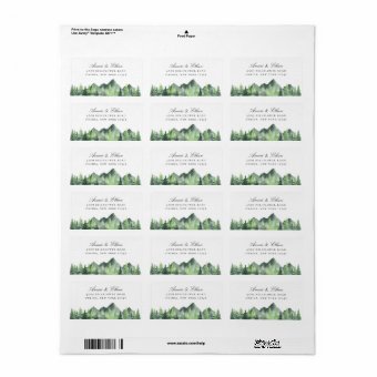 Forest Mountain Address Labels | Zazzle