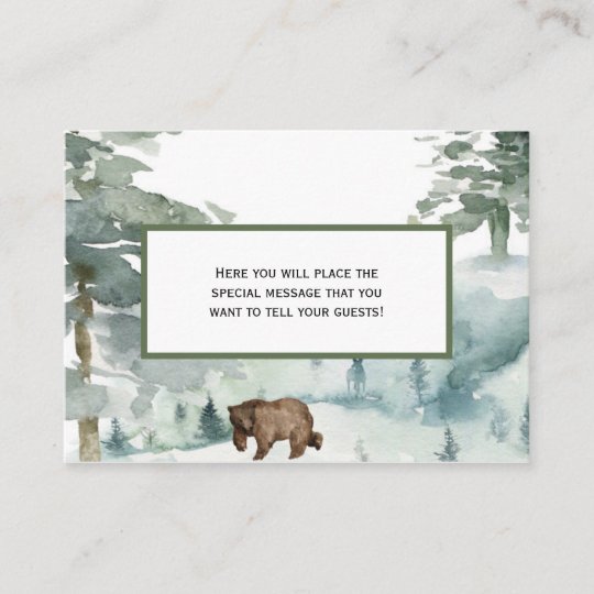 Forest Mountain Bear Enclosure Card | Zazzle.com