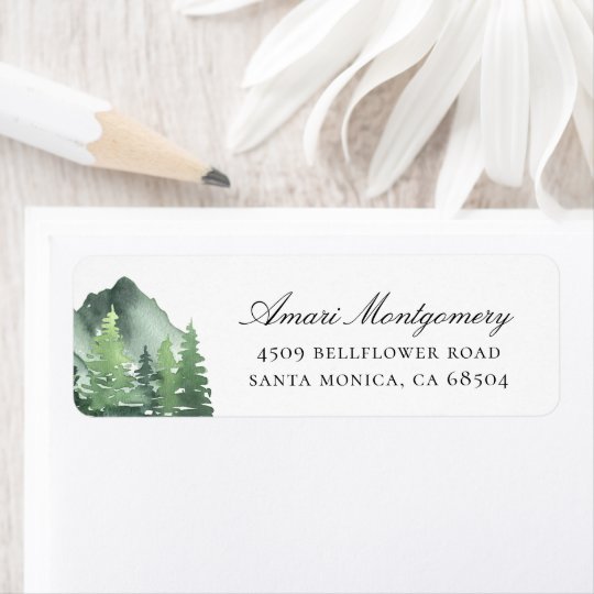 Forest Mountain Return Address Labels | Zazzle.com