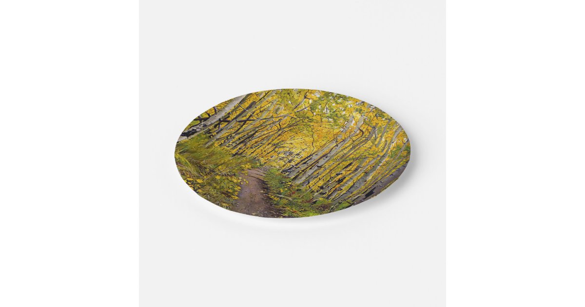Forest of Aspen Trees Paper Plates | Zazzle