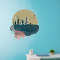 Forest on the moon! Wall Decal | Zazzle