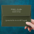 Forest Pine Trees Christian Wedding Dark Green Envelope | Zazzle