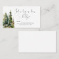 Forest pine trees how big is mommy's belly enclosure card | Zazzle