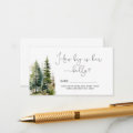 Forest pine trees how big is mommy's belly enclosure card | Zazzle