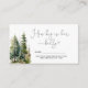 Forest pine trees how big is mommy's belly enclosure card | Zazzle