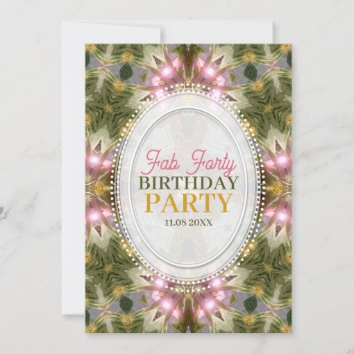 Forest Princess Fab Forty Birthday Party Invitation | Zazzle