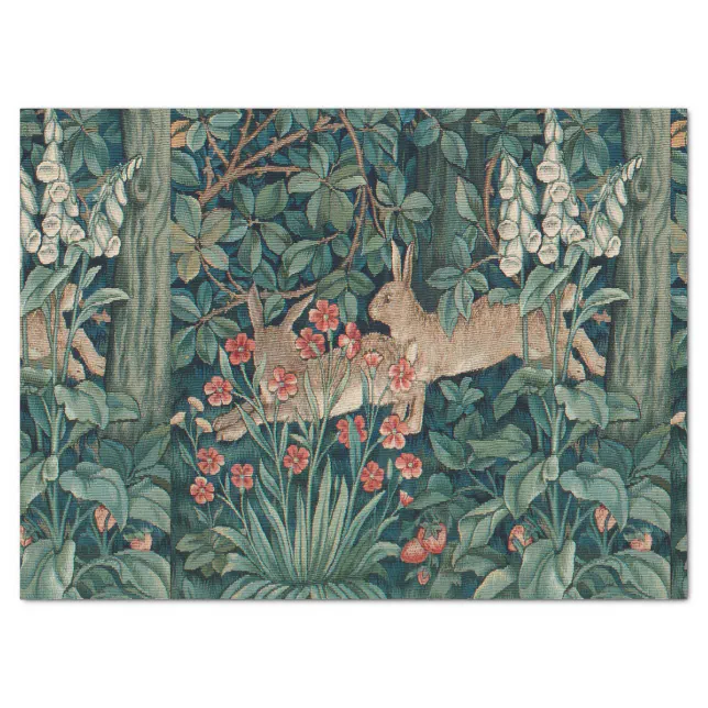 Forest Rabbits Tapestry Tissue Paper | Zazzle
