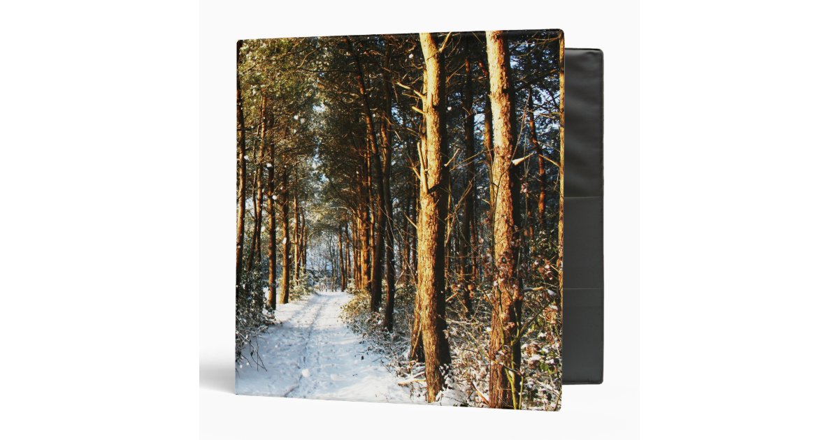 Forest Snow Scene rbcnm 3 Ring Binder | Zazzle