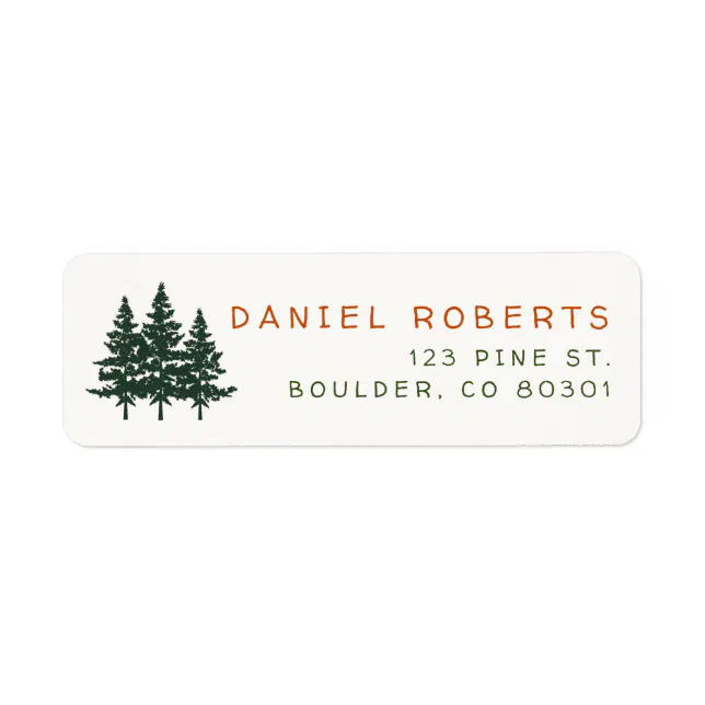 Forest Theme Birthday Invitation Return Labels | Zazzle