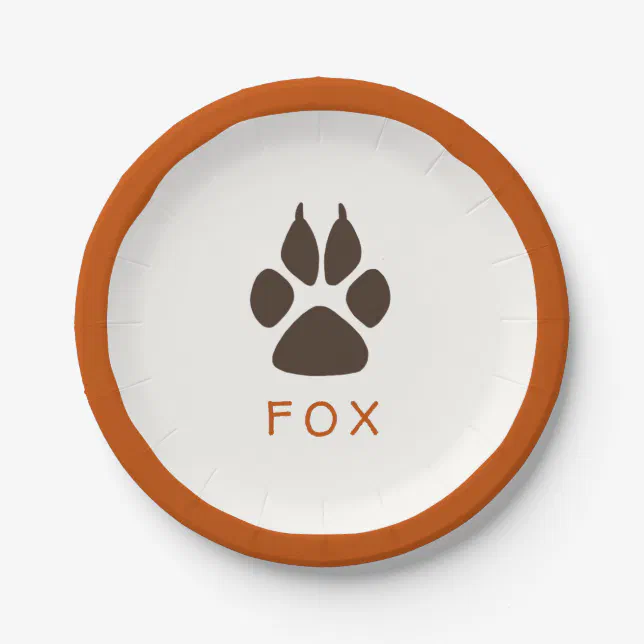 Forest Theme Birthday Party Paper Plates - Fox | Zazzle