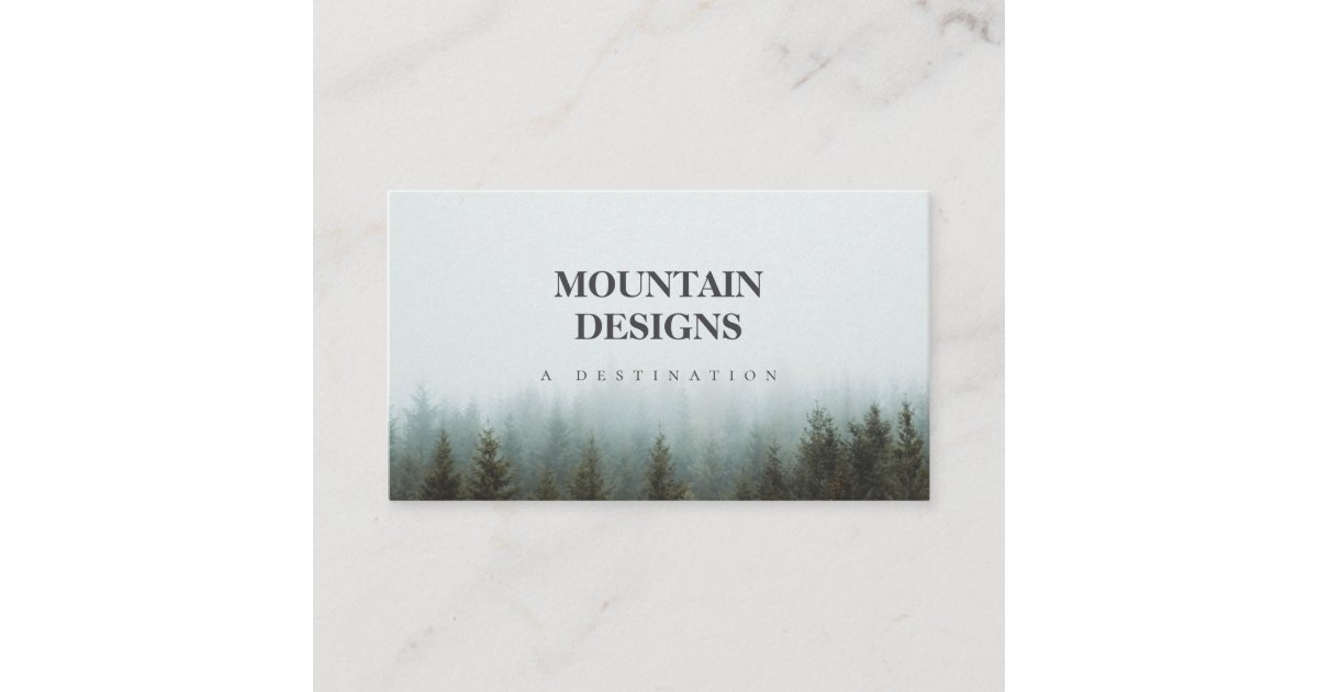 Forest Theme Mountain Designs Business Cards | Zazzle