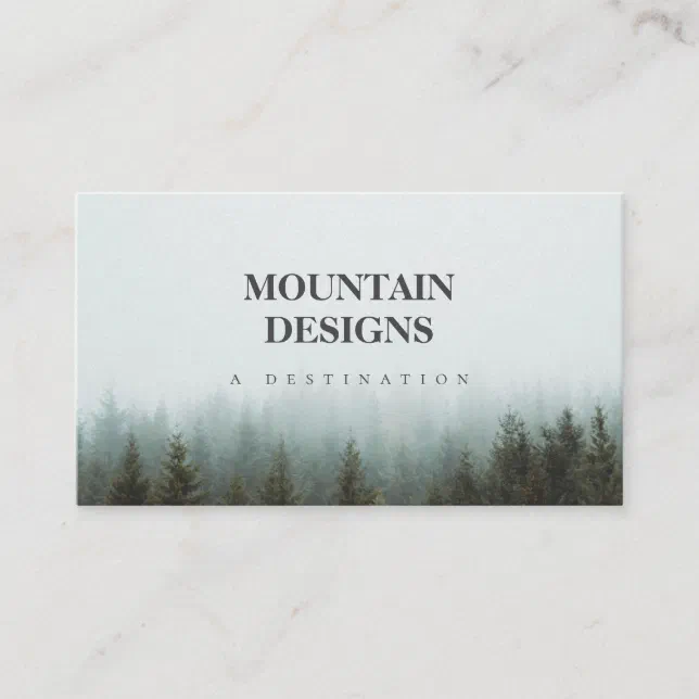 Forest Theme Mountain Designs Business Cards | Zazzle
