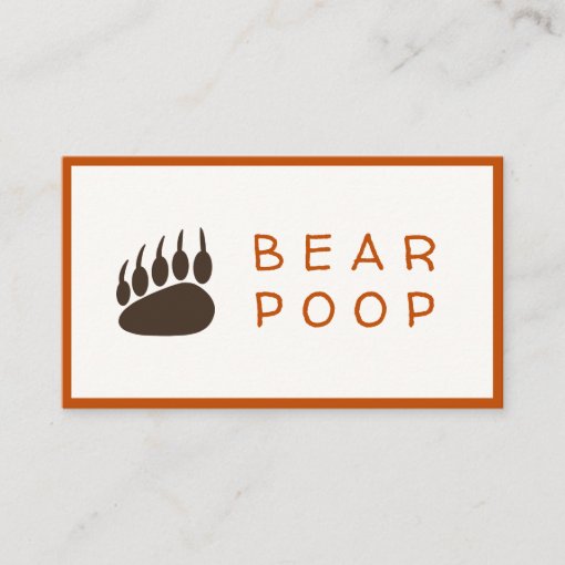 Forest Theme Party Snack Bar Cards - Bear Poop | Zazzle
