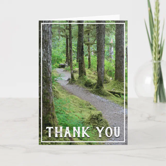 Forest Trail Thank You Card | Zazzle