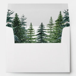 Forest Trees Liner Envelopes Return Address | Zazzle