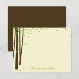 Forest Trees Thank You Cards cards - Green - | Zazzle