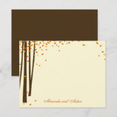 Forest Trees Thank You Cards cards - Orange - | Zazzle