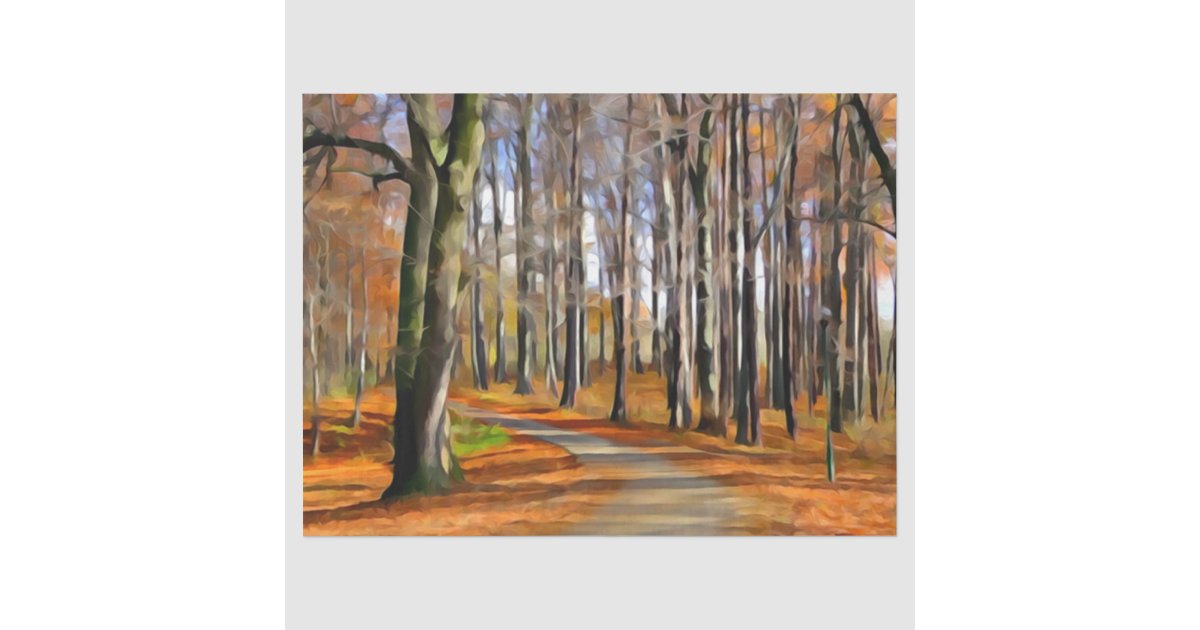 Forest Watercolor Decoupage Tissue Paper | Zazzle
