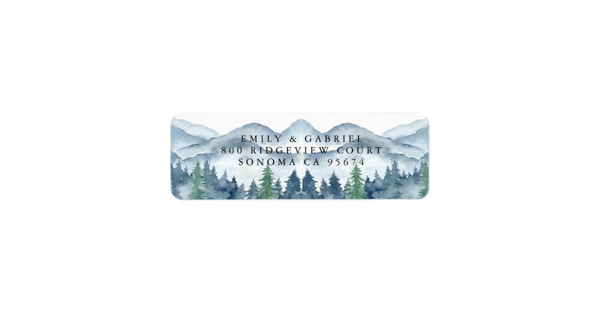 Forest Watercolor Return Address Label | Zazzle