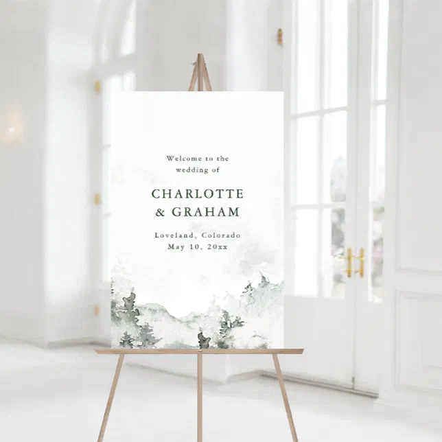 Forest Wedding Welcome Sign | Zazzle