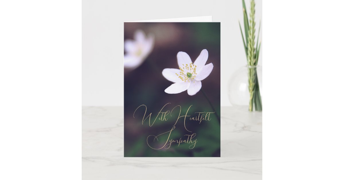 Forest Wildflower Sympathy Card | Zazzle
