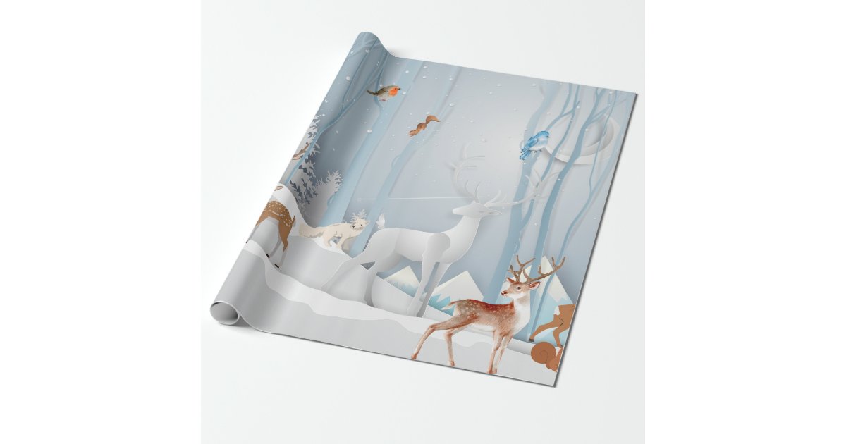 Forest Winter Wonderland Wrapping Paper | Zazzle