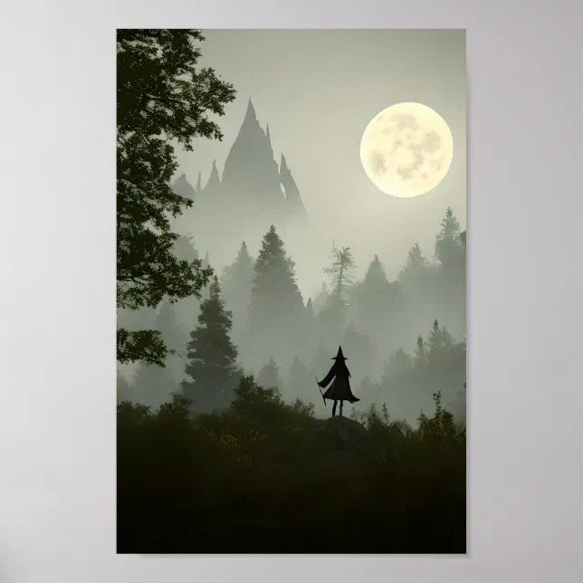 Forest Witch Art - Halloween Poster | Zazzle