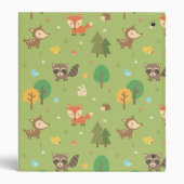 Forest Woodland Animal Pattern For Kids Binder | Zazzle