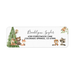Forest Woodland Animal Return address Label | Zazzle