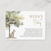 Forest Woodland Animals Baby Shower Books For Baby Enclosure Card | Zazzle