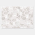 Forest Woodland Animals Fox, Deer, Rabbit & Floral Wrapping Paper ...