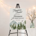 Forest woodland birthday party invite foam board | Zazzle