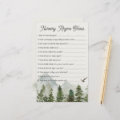 forest woodland nursery rhyme trivia baby shower | Zazzle