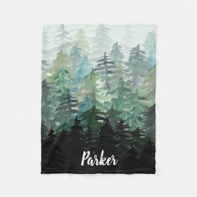 Forest Woodland pine tree rustic blanket | Zazzle