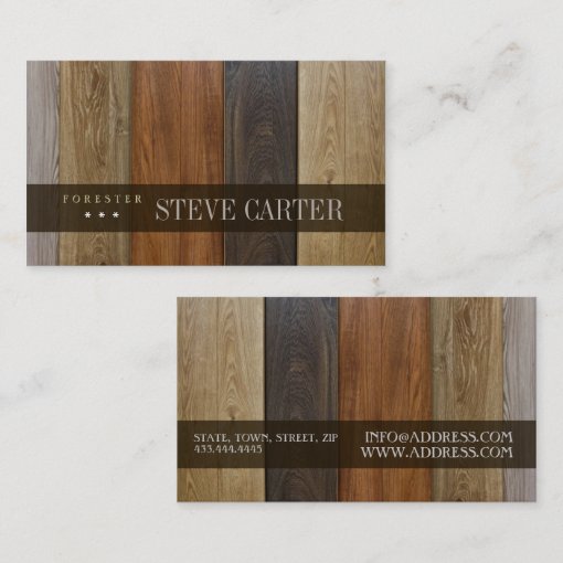 Forester Wood Forest Boards Floor Woodworker Card | Zazzle