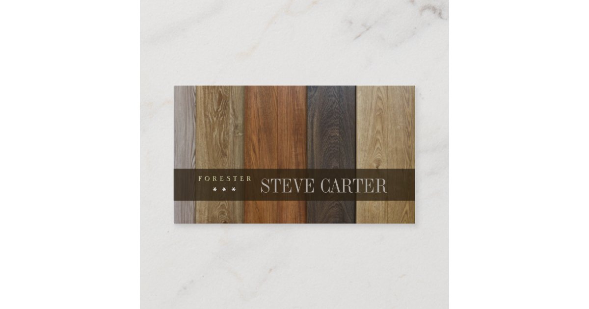 Forester Wood Forest Boards Floor Woodworker Card | Zazzle