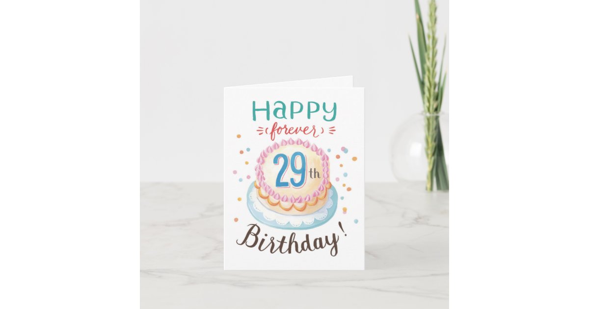 Forever 29 Birthday Card | Zazzle