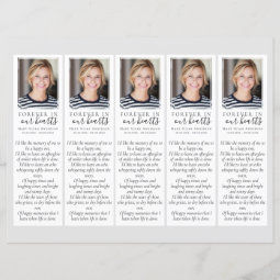 Forever | 2x7" DIY Funeral Bookmark Template | Zazzle