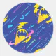 Forever Batman Bat Signal Pattern Classic Round Sticker | Zazzle