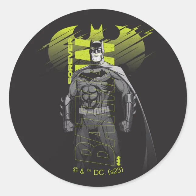 Forever Batman Power Up Character Art Classic Round Sticker | Zazzle