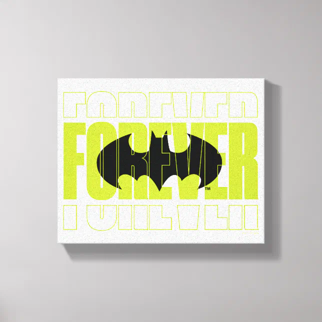 Forever Batman Typography Symbol Graphic Canvas Print | Zazzle