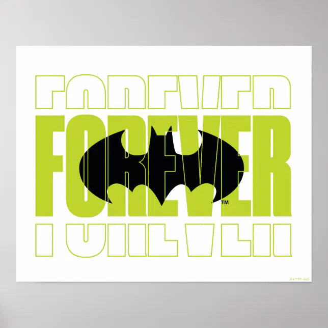 Forever Batman Typography Symbol Graphic Poster | Zazzle